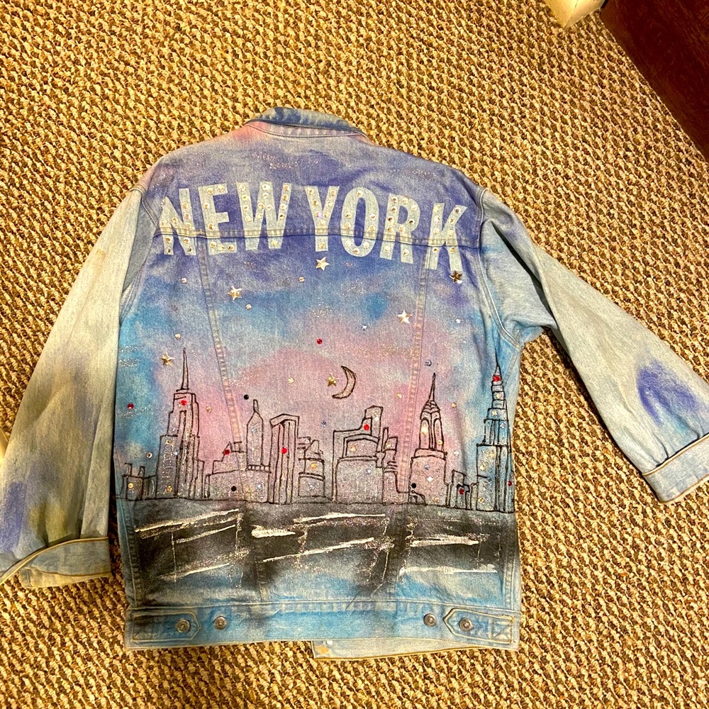 Original Jean Jacket! Hand Bedazzled And Designed! - Gem